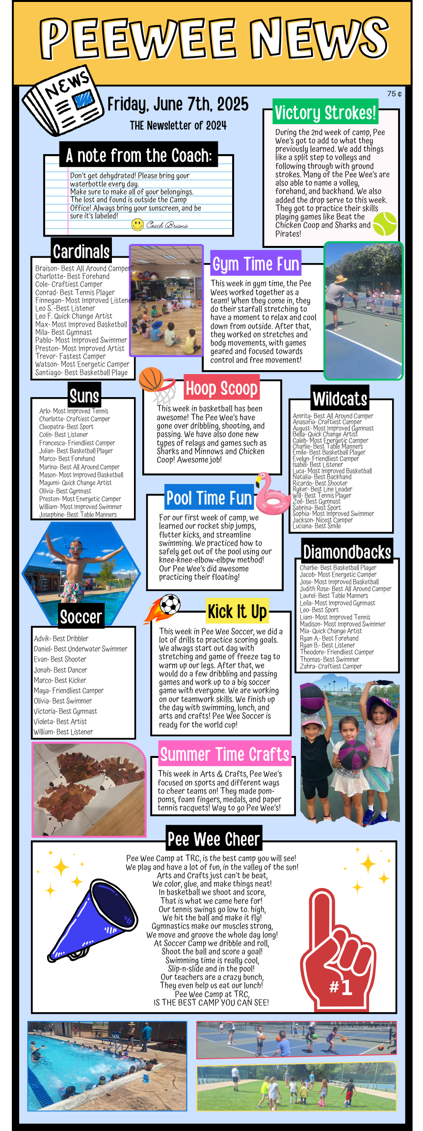 PeeWee Camp - Tucson Racquet & Fitness Club